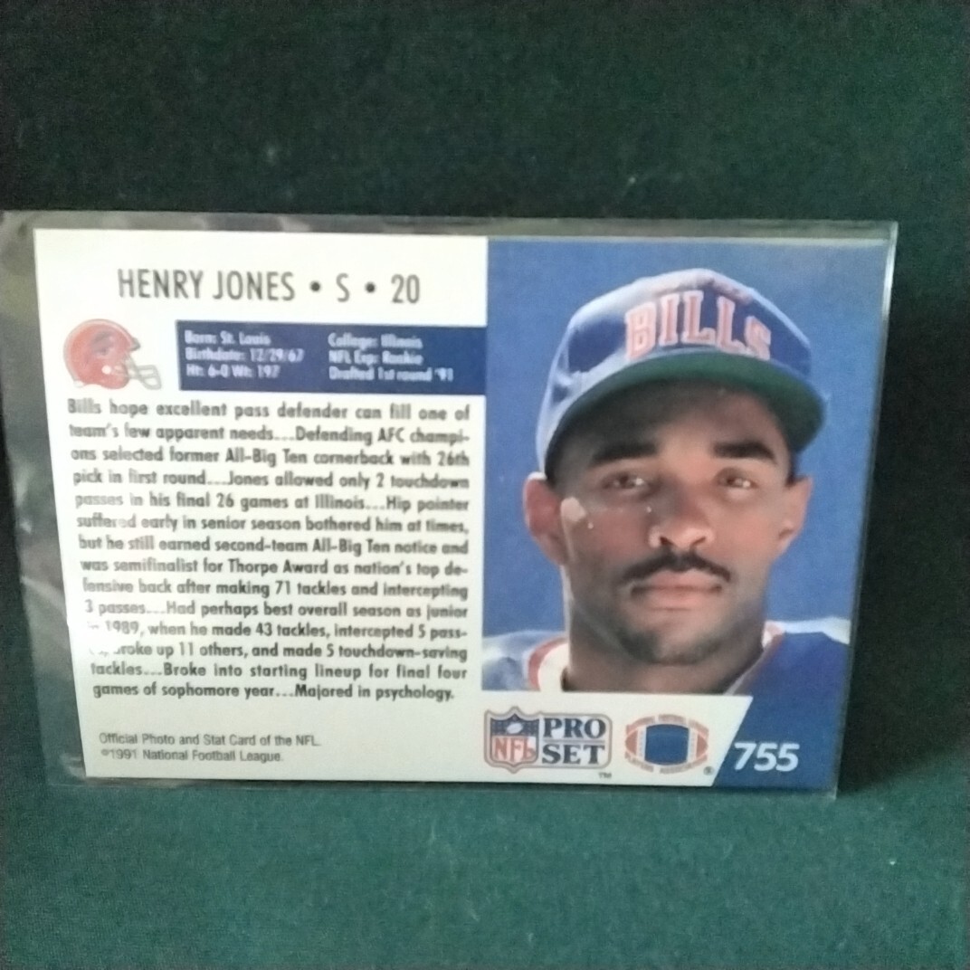 1991 Pro Set - 1st Round Draft Choice #755 Henry Jones (RC) for sale ...