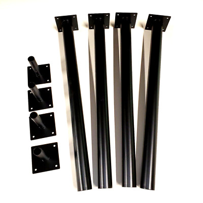 [SET of 4] 29" Steel Kee Post 2" diameter Metal Table Legs - Black ...