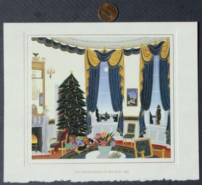 1995 Bill Clinton & Hillary Clinton White House official Christmas card ...