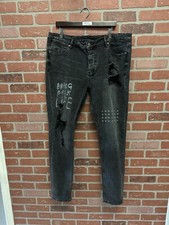 Size 40 - Ksubi Jeans Dark Black /Dark Grey “Bring life Back” 100% ...