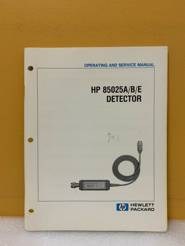 HP 85025-90031 85025A/B/E Detector Operating and Service Manual | eBay