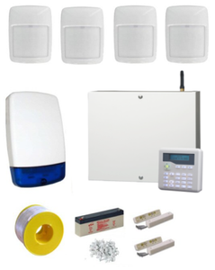 WIRED Scantronic Burglar Alarm System PRO Kit LCD Keypad 4 PIR & GSM ...