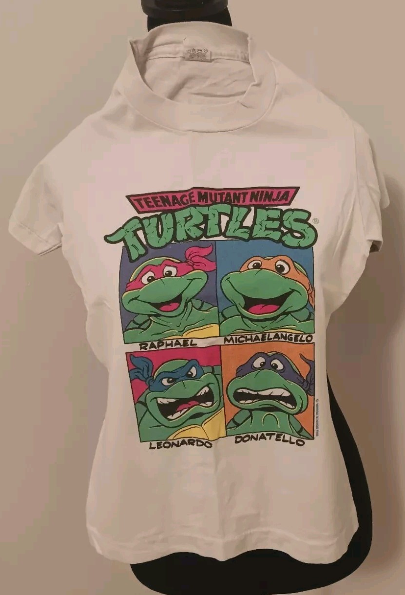 1990 TMNT Teenage Mutant Ninja Turtles T-Shirt Kids X… - Gem
