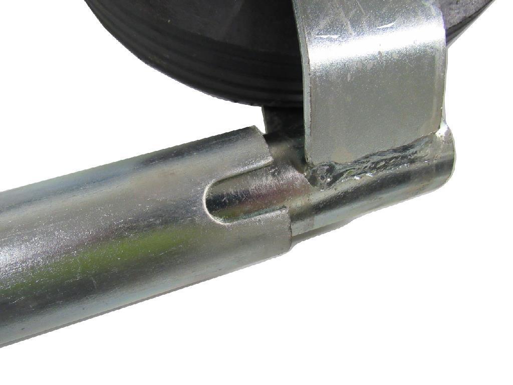 Caravan Trailer Jockey Wheel & Clamp 42MM (Heavy Duty Steel Rim Wind Up ...