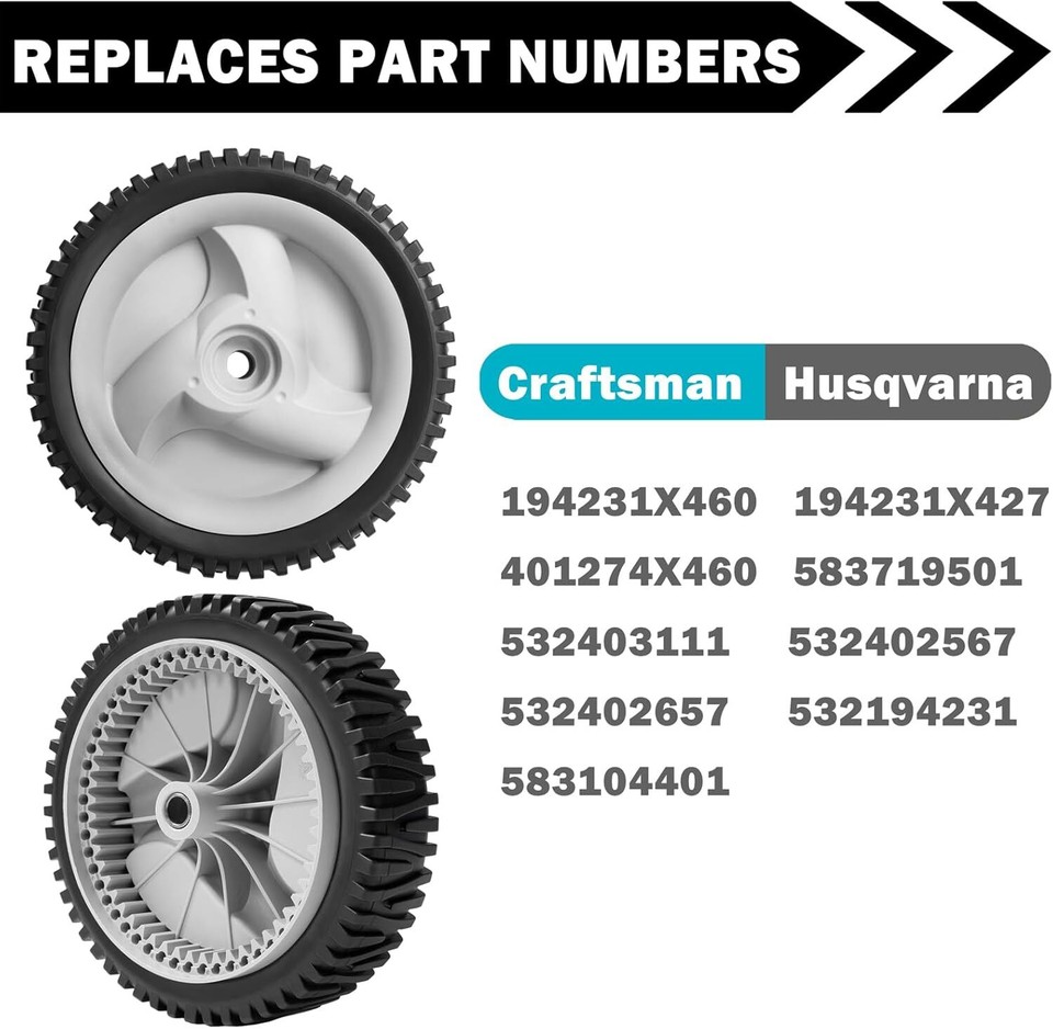 Lawn Mower Front Wheel Tire For Craftsman Model 917.370600 917.323980 ...