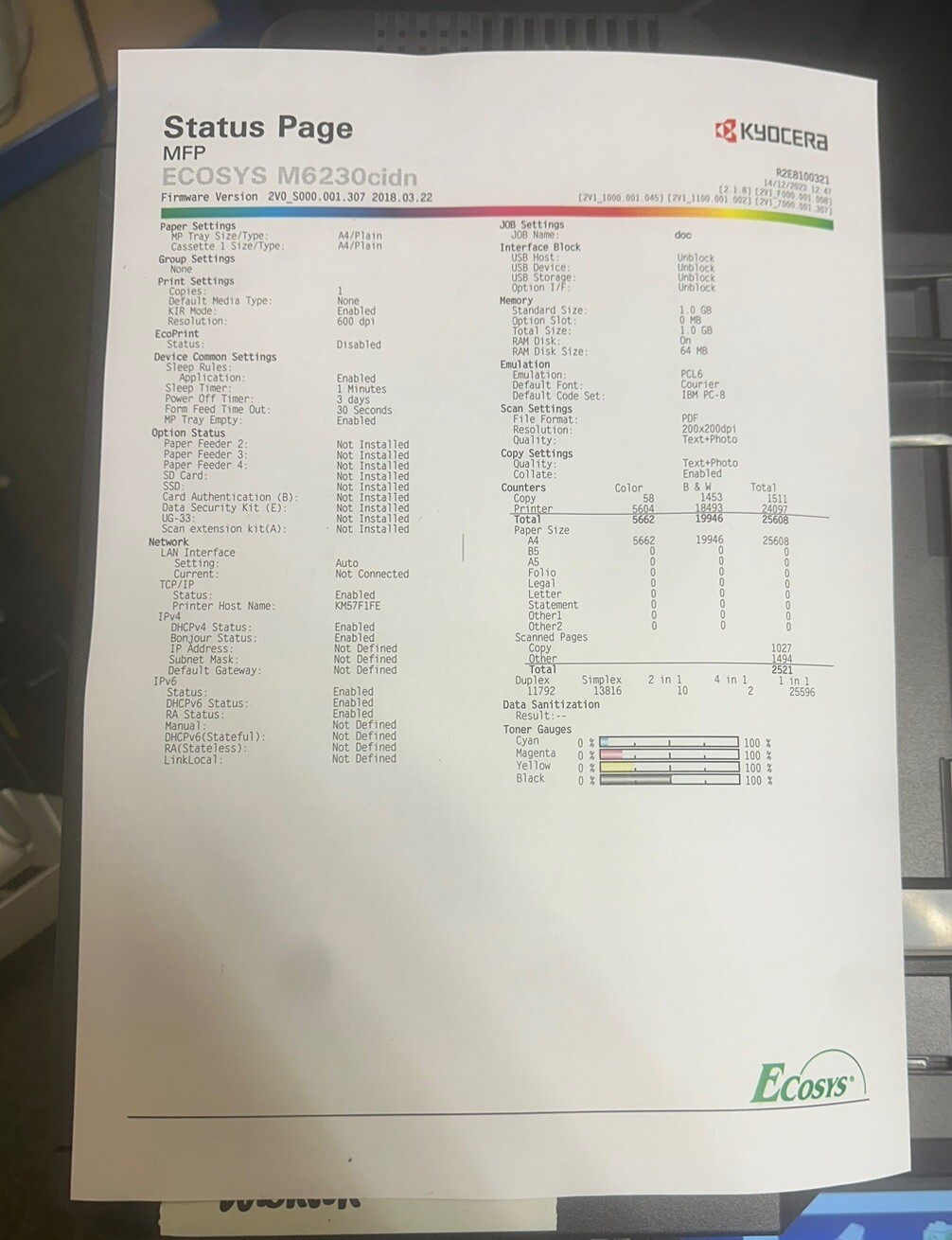 Kyocera Ecosys M6230cidn (Printer Scanner) | eBay UK
