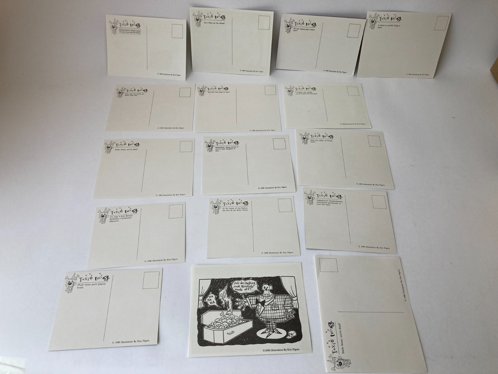 Vintage Eric Pigors Toxic Toons Postcards 1990 | eBay
