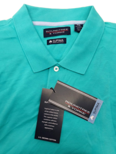 ROUNDTREE & YORKE Polo Shirt Solid Supima Cotton Indgreen - XXL | eBay
