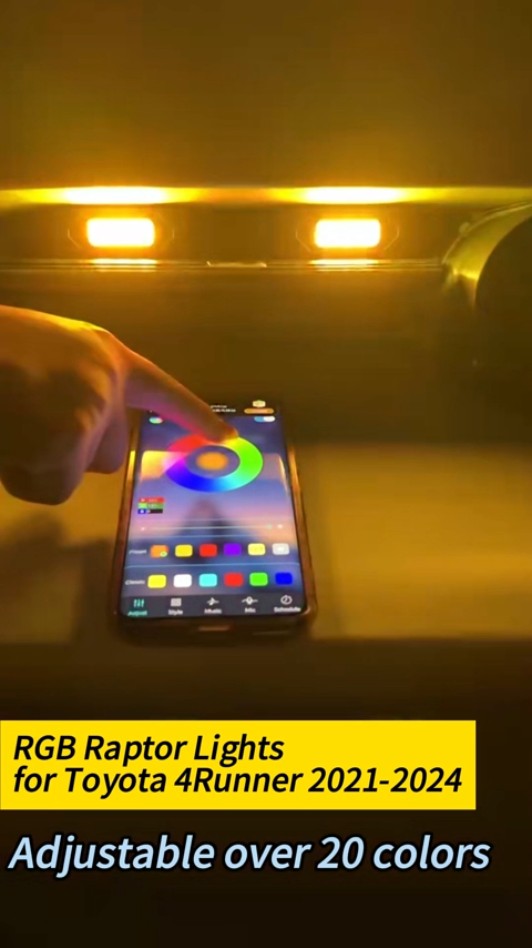 RGB Led Grill Lights for 2021-2024 Toyota 4Runner Sr5 Limited TRD-Sport ...