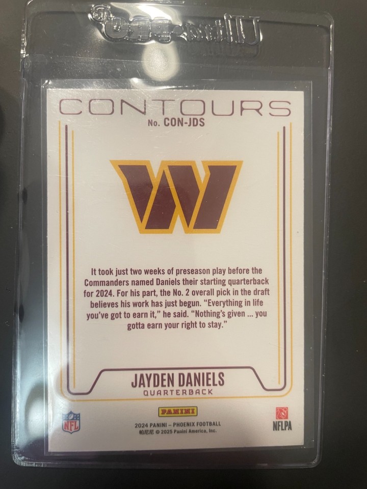 2024 Phoenix Jayden Daniels Contours RC Rookie #CON-JDS Commanders | eBay
