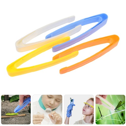 24 Pcs Outdoor Flat Head Tweezers Child Tongs for Kids Fine Motor | eBay