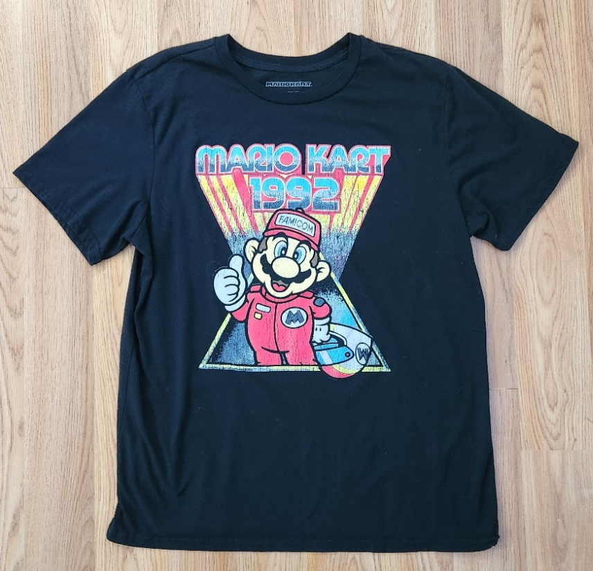Mario Kart Nintendo T-Shirt Mens XL Short Sleeve Super Mario 1992 ...