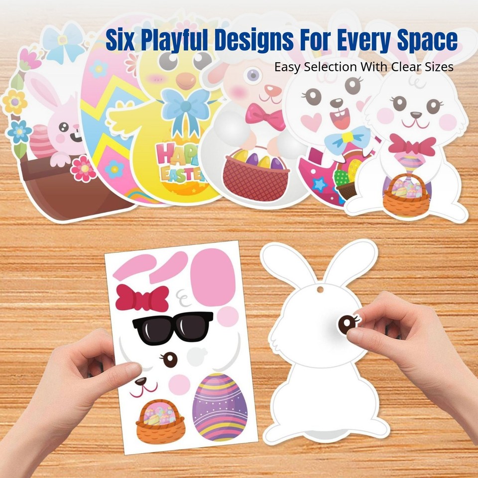 Cartoon Easter Hanging Decor, DIY Card Stickers, Holiday Set | eBay UK