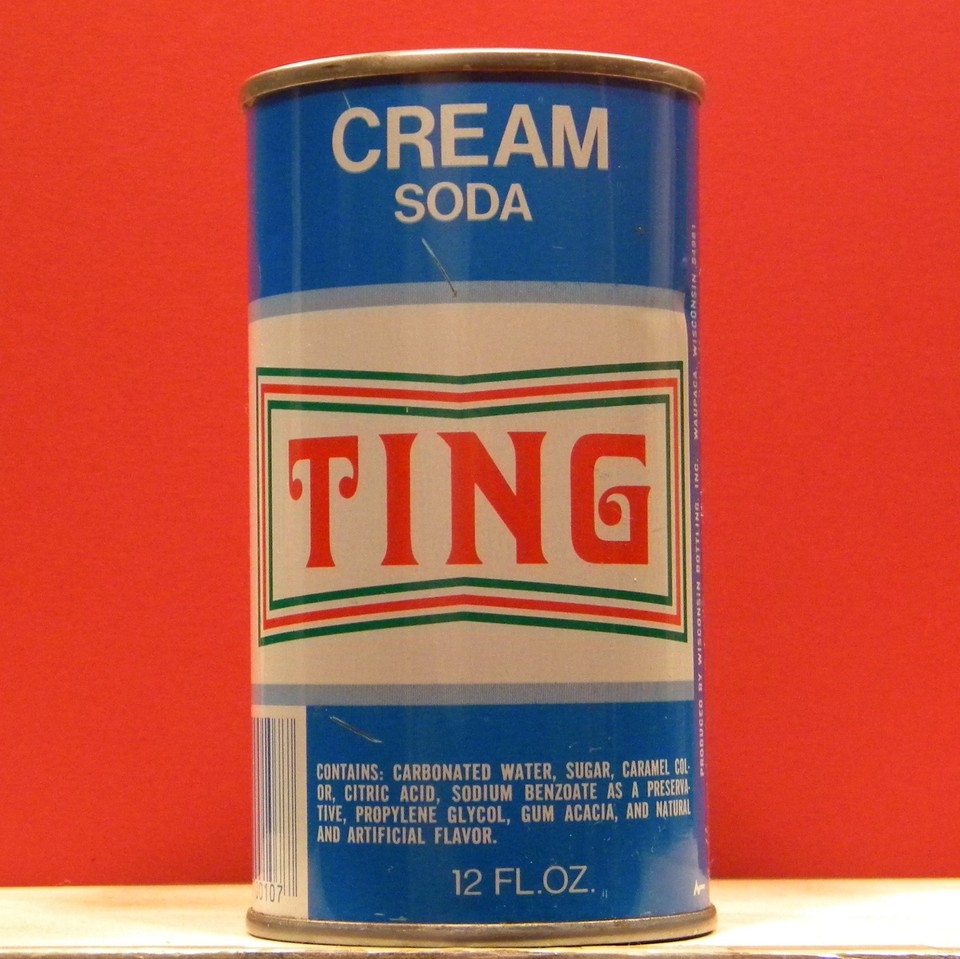 Ting Cream Soda 12 oz Can Wisconsin Bottling Inc Waupaca Wisconsin S162 ...