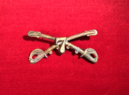 RARE INDIAN WARS ERA GENERAL CUSTER'S 7TH US CAVALRY CROSSED SABERS HAT ...