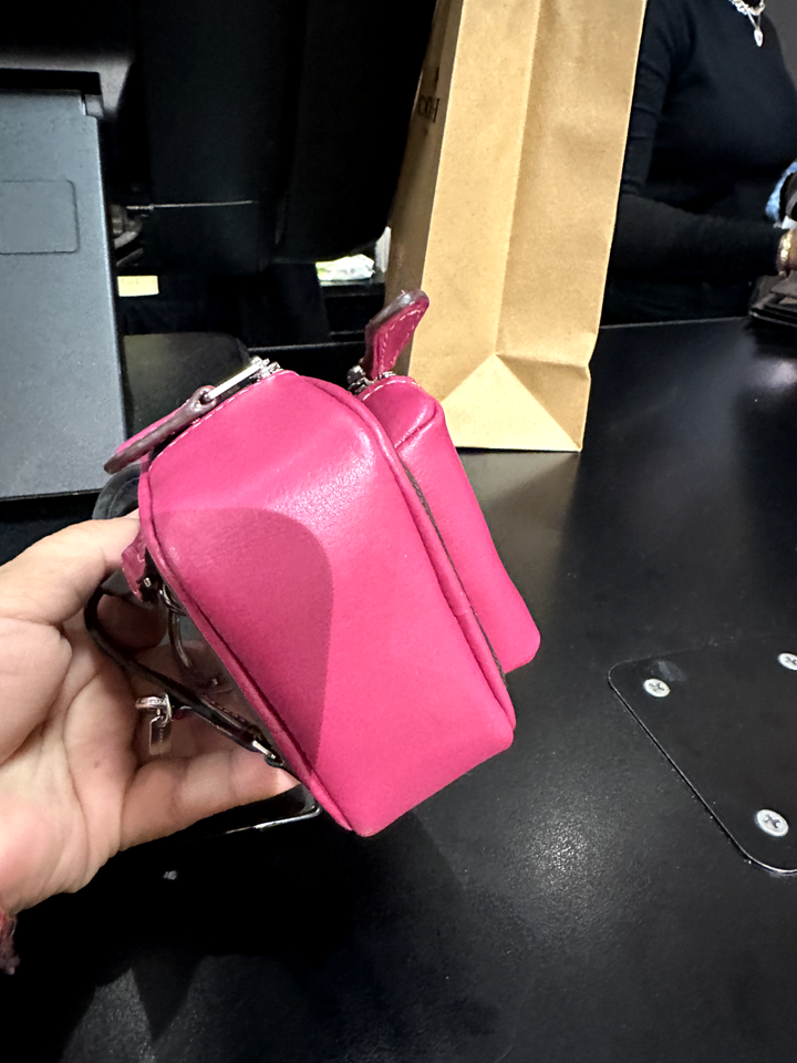 Coach Mini Court Backpack Bag Charm Keychain Silver/Brown/Bright Violet ...