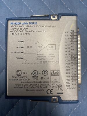 National Instruments NI 9205 cDAQ Analog Input Module, 32 Channels, D ...