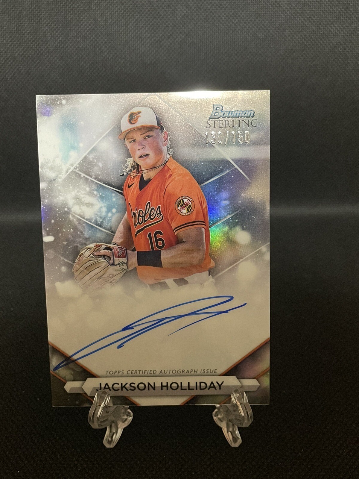 2023 Bowman Sterling Jackson Holliday Auto Refractor SP #/150 Orioles 💎 ...