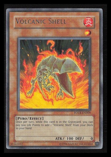 VOLCANIC SHELL YU-GI-OH! TCG 1996 FOTB-EN009 | eBay