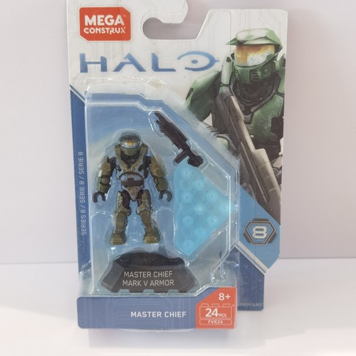 MEGA BLOKS CONSTRUX HALO HEROES SERIES 8 UNSC MASTER CHIEF MINI FIGURE ...