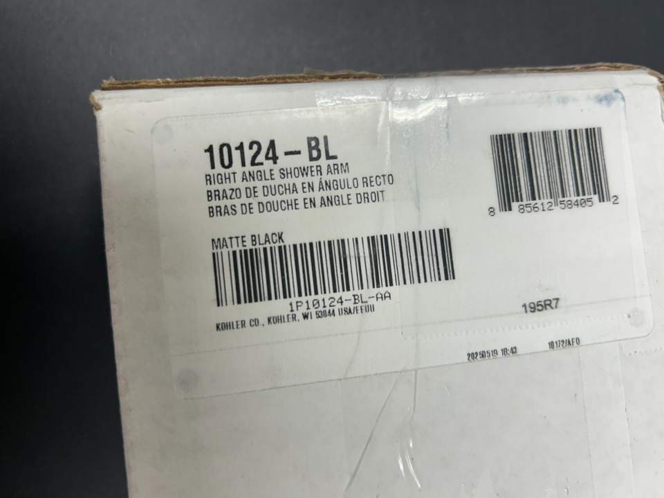 New Kohler 14” Rainfall Purist K-10124-BL Wall Mounted Shower Arm Matte ...