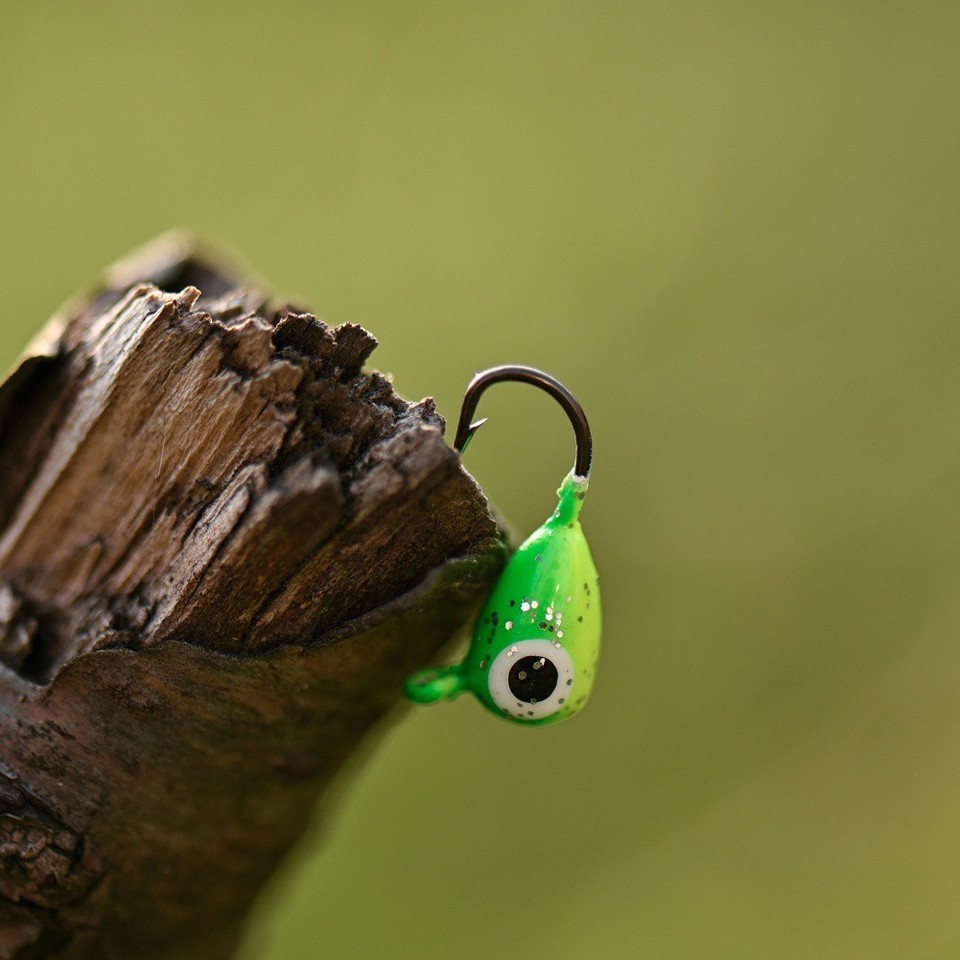 30pcs Ice Fishing Jigs with Carbon Steel Hooks Hard Lures for Bass and ...