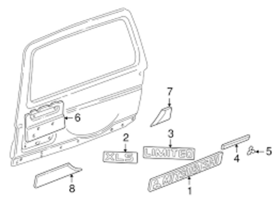 Mitsubishi Genuine OEM Delica Star Wagon L300 Montero Pajero Rear ...