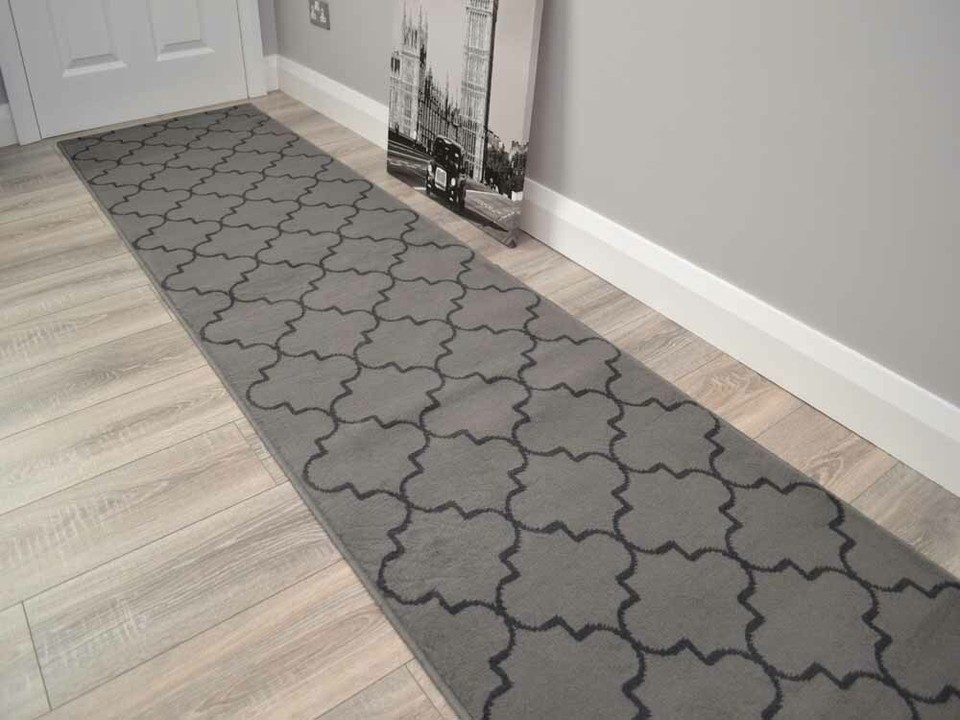 Hall Floor Rugs Runner Very Long Grey Hallway Narrow Mats Custom Made ...