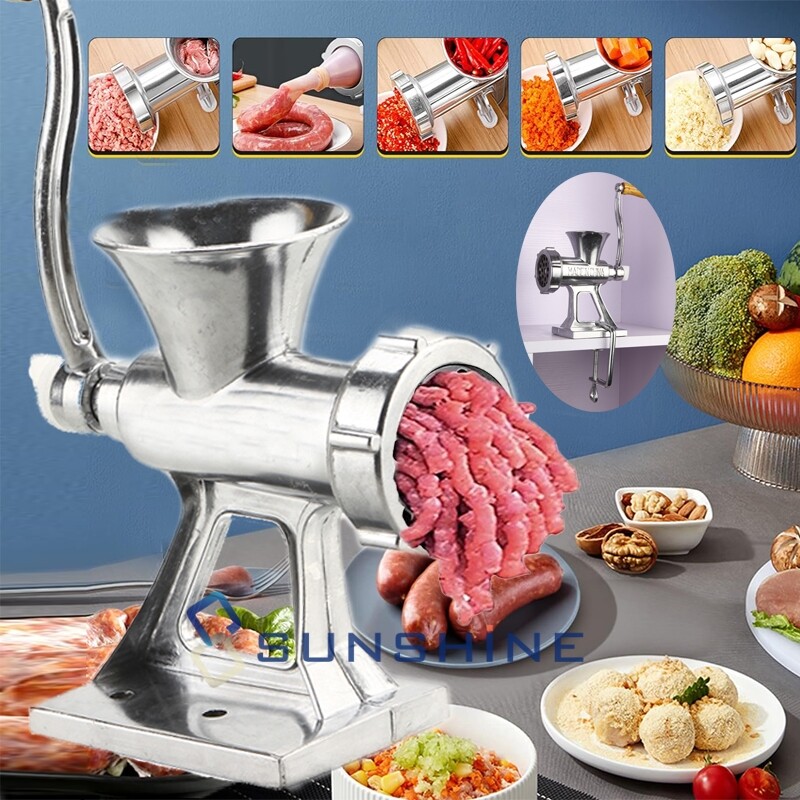 Heavy Duty Table Top Meat Grinder Hand Crank Mincer Sausa Filler Food ...