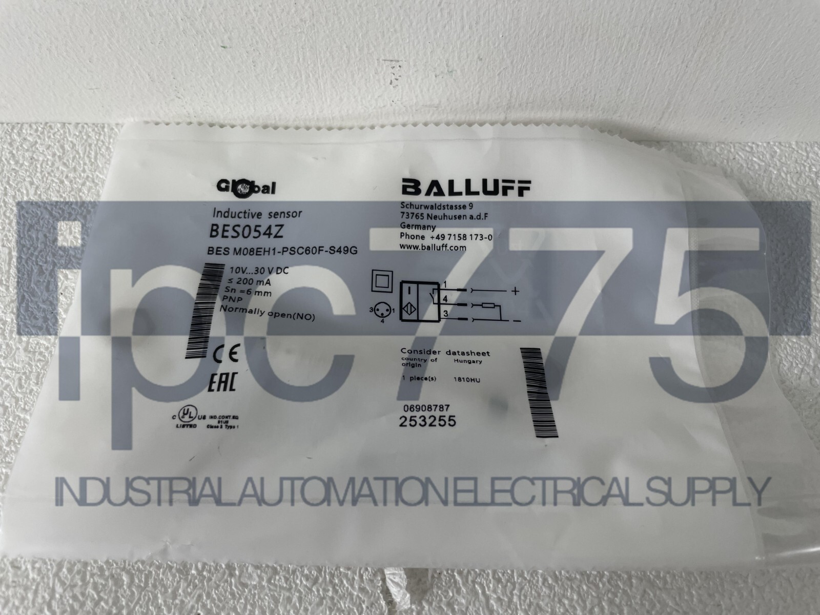 BALLUFF BES054Z BES M08EH1-PSC60F-S49G Proximity Switch | eBay