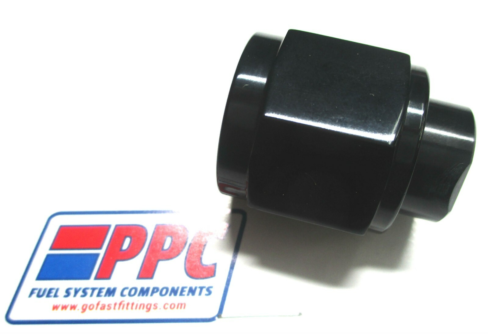 10 AN Female Flare Cap Block Off Fitting Show Polished Black Anodized ...