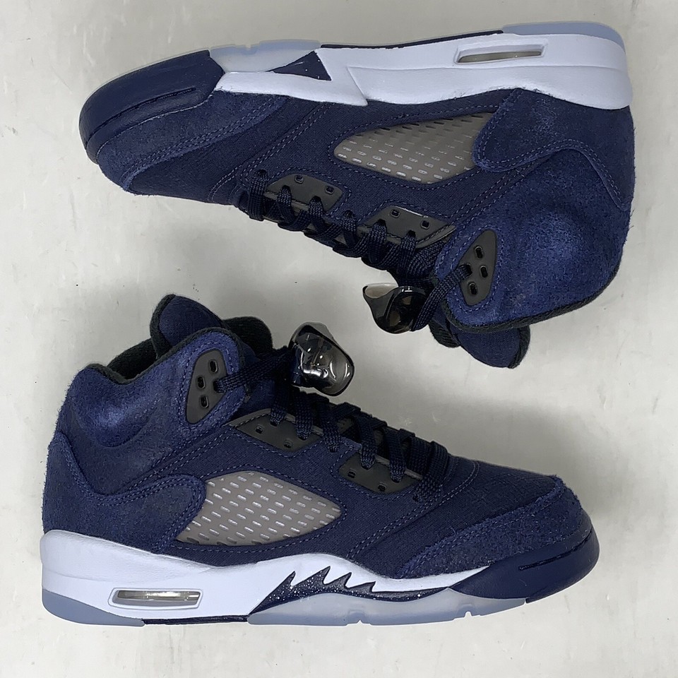Air Jordan 5 'Georgetown' Midnight Navy Blue Sneakers, Size 5Y BNIB ...