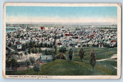 Traverse City Michigan Postcard From The Hills Residence Section c1920 ...