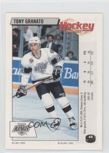 1992-93 Panini Album Stickers French Tony Granato #68 | eBay