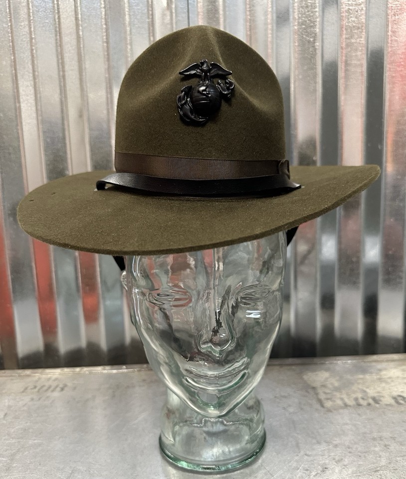 USMC Marine Corps DI Campaign Cover Drill Instructor Hat Size 6 1/8 | eBay