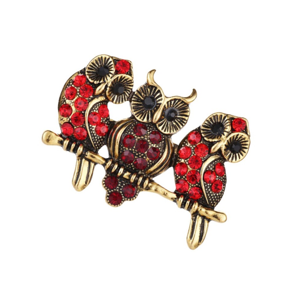 1PC Chic Elegant Owl Design Brooch Trendy Style Fashionable Alloy ...