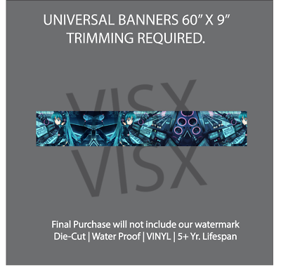 Vocaloid Hatsune sun strip Windshield BANNER Vinyl Decal anime waifu ...