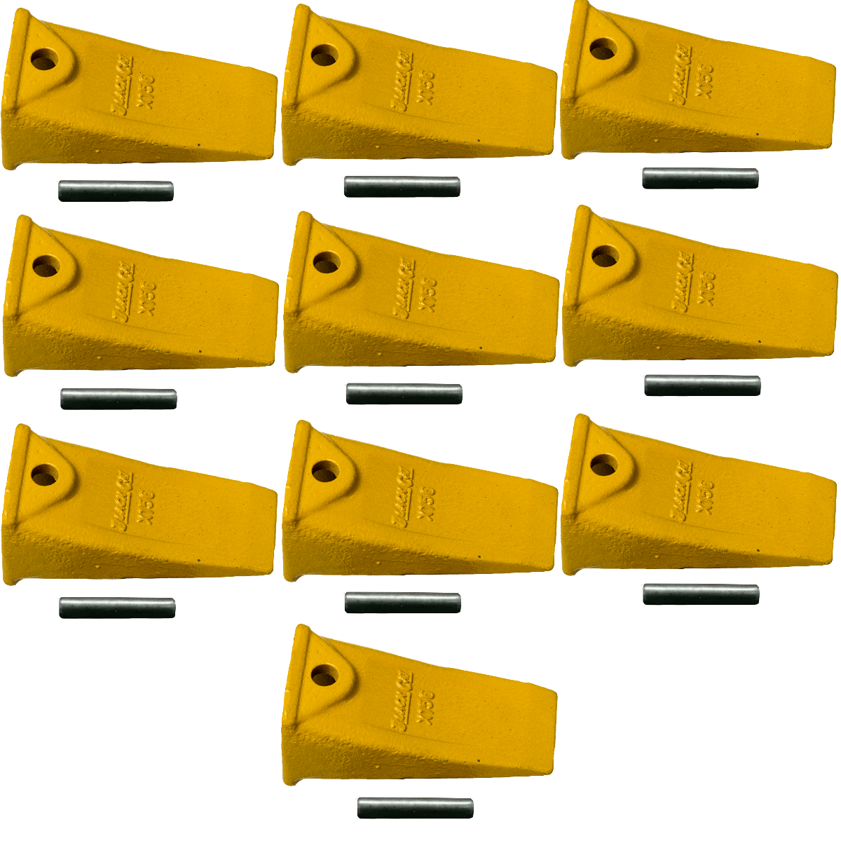 X156 Hensley Style Bucket Teeth With P156 Roll Pins (Set of 10) | eBay