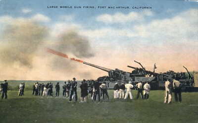 Large Mobile Gun Firing US Army Training Fields Ft MacArthur California ...