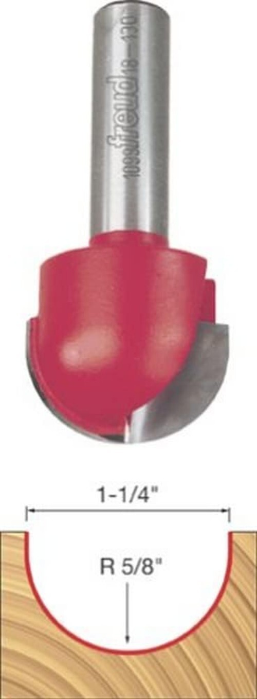 1.25-Inch Round Nose Router Bit with 1/2-Inch Shank for Precision ...