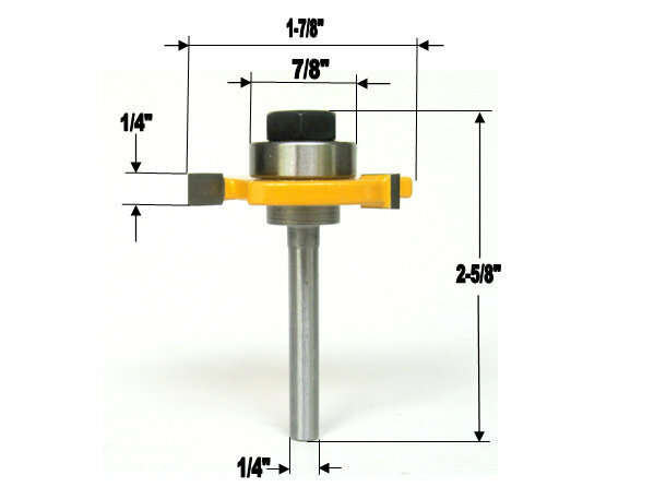 8pc 1/4" Shank Slot ,Assembly 6 cutters & 2 arbors Router Bit Set sct ...