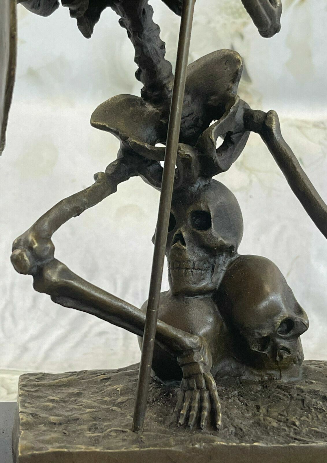 Bronzefigur Gerippe Bronze Skeleton Krieger Skelett Milo bronze ...