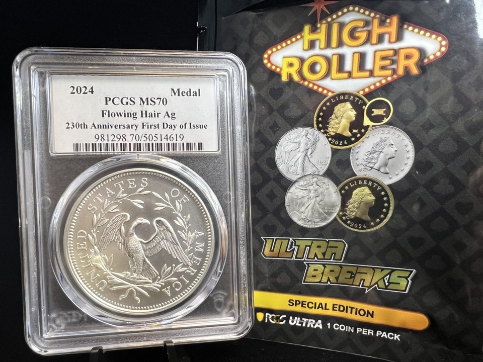 2024 Flowing Hair Medal - 230 Anniv. First Day of Issue - PCGS MS70 ...