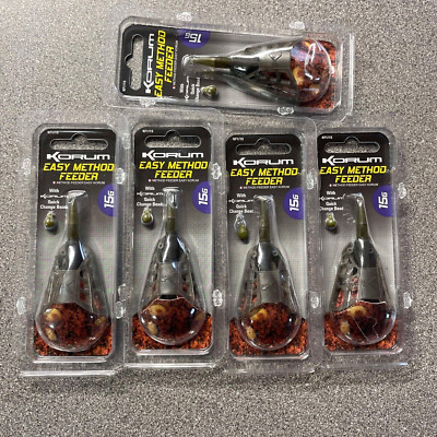 KORUM FISHING EASY METHOD FEEDERS 15g SET OF FIVE BUNDLE NEW CARP / RIVER KF1/15 | eBay UK