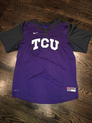 Game Worn TCU Texas Christian Horned Frogs Baseball Jersey Nike #00 ...