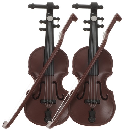 2 Pcs Desktop Decorations Worlds Smallest Violin Toy Mini | eBay UK