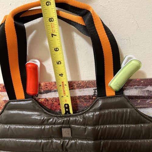 THINK ROYLN Large Dark Green Puffer Quilted Tote Bag Strap Lost NWOT | eBay