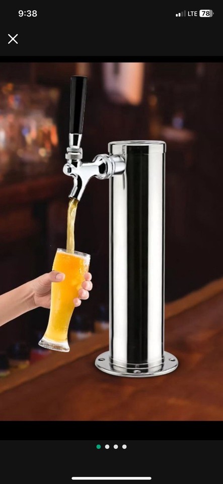 Single Tap Draft Beer Tower, Support Countertop and Kegerator ...