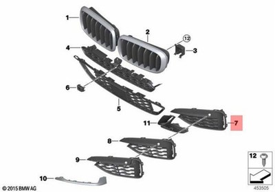Genuine BMW X6 F16 X6 28iX 30dX 35i 35iX Grille Side Closed Left ...