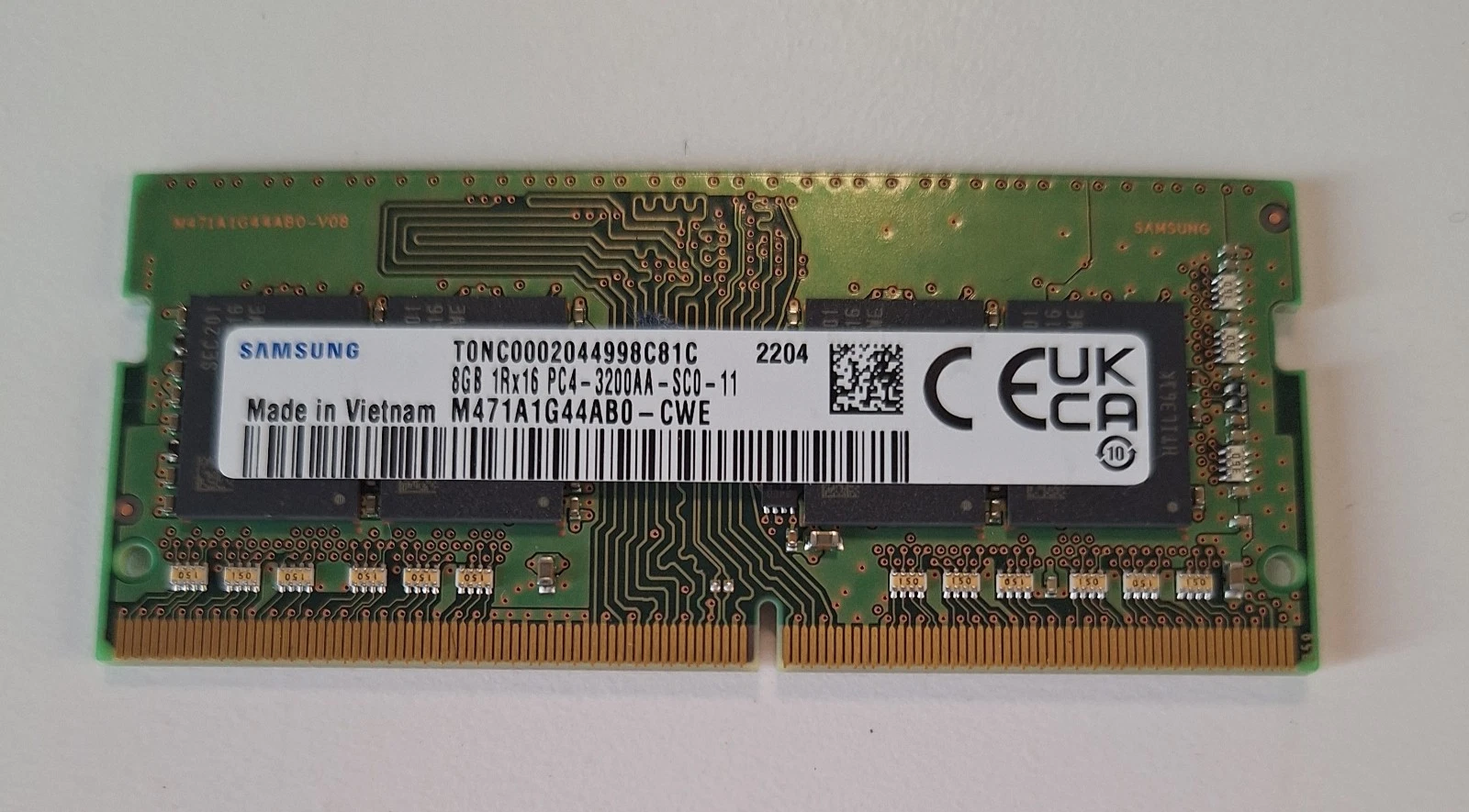 SAMSUNG 8GB DDR4 1Rx16 PC4-3200AA SO-DIMM MEMORY RAM M471A1G44AB0-CWE | eBay